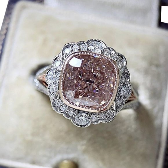 Jewelry | 925 Sterling Silver Filled Natural Pink Gemstone Ring | Poshmark